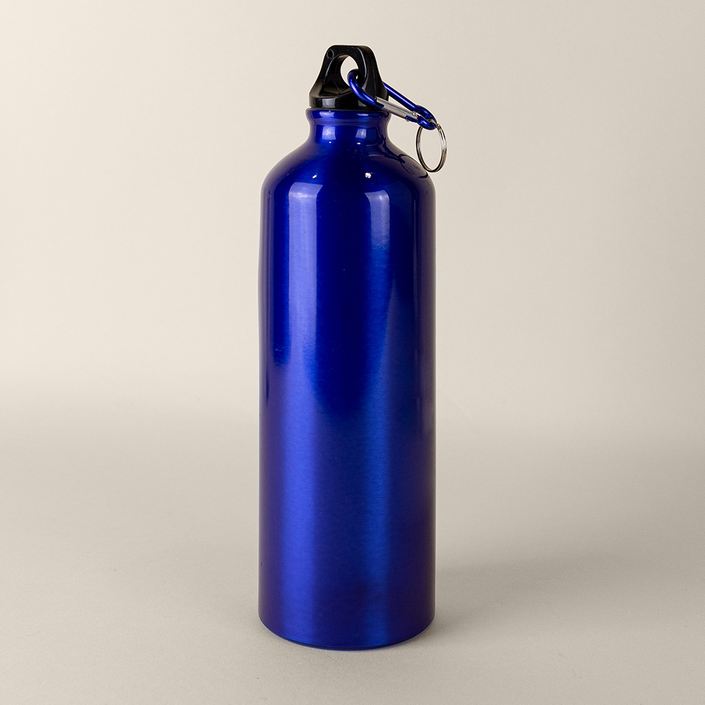 Botella Aluminio Brillo 750ml con Anilla desde None